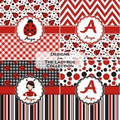 Ladybugs & Gingham Graphic Car Decal (Personalized) - YouCustomizeIt