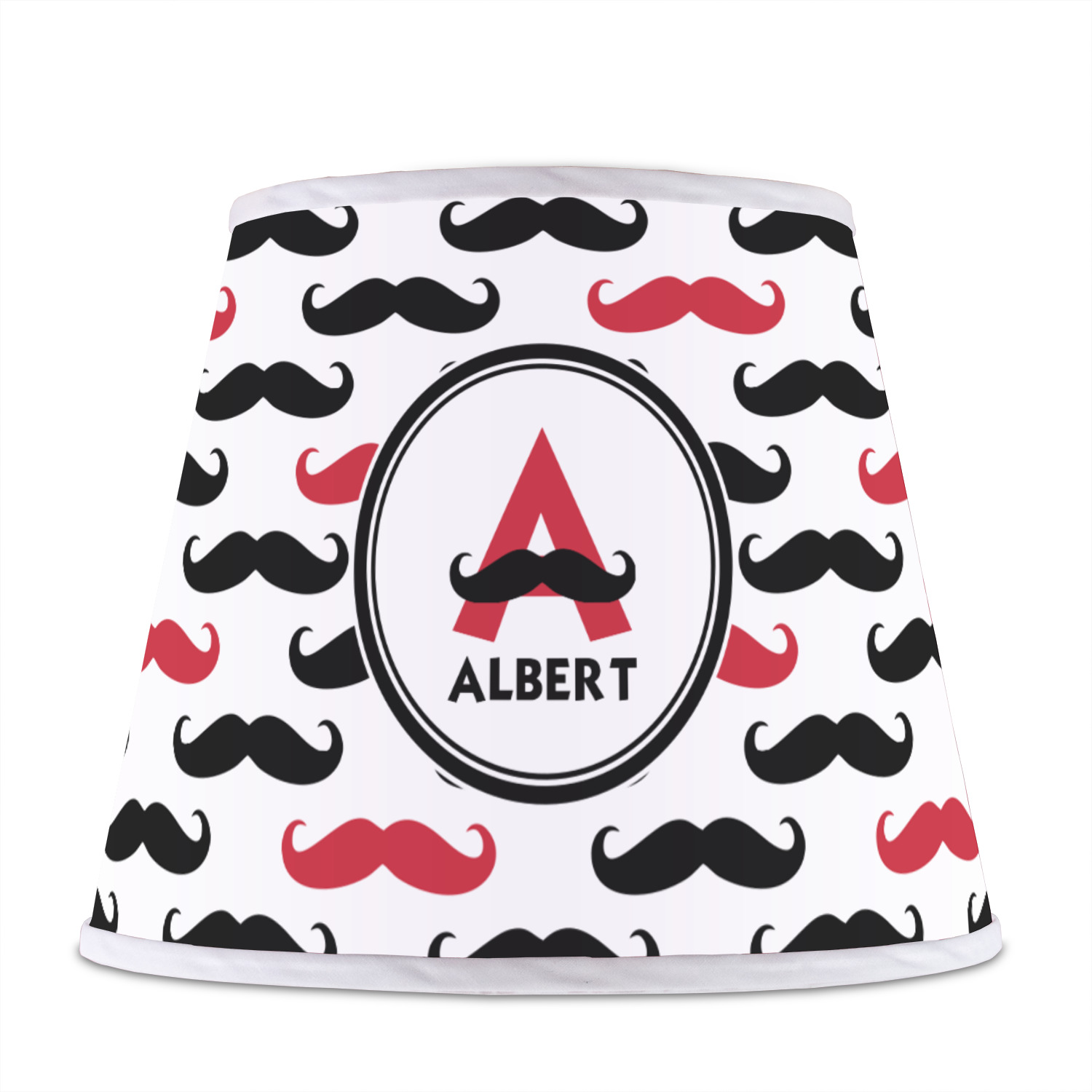 Mustache Print Empire Lamp Shade (Personalized) - YouCustomizeIt