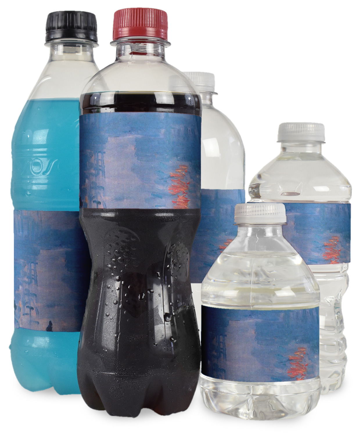 Custom Impression Sunrise by Claude Monet Water Bottle Labels - Custom ...