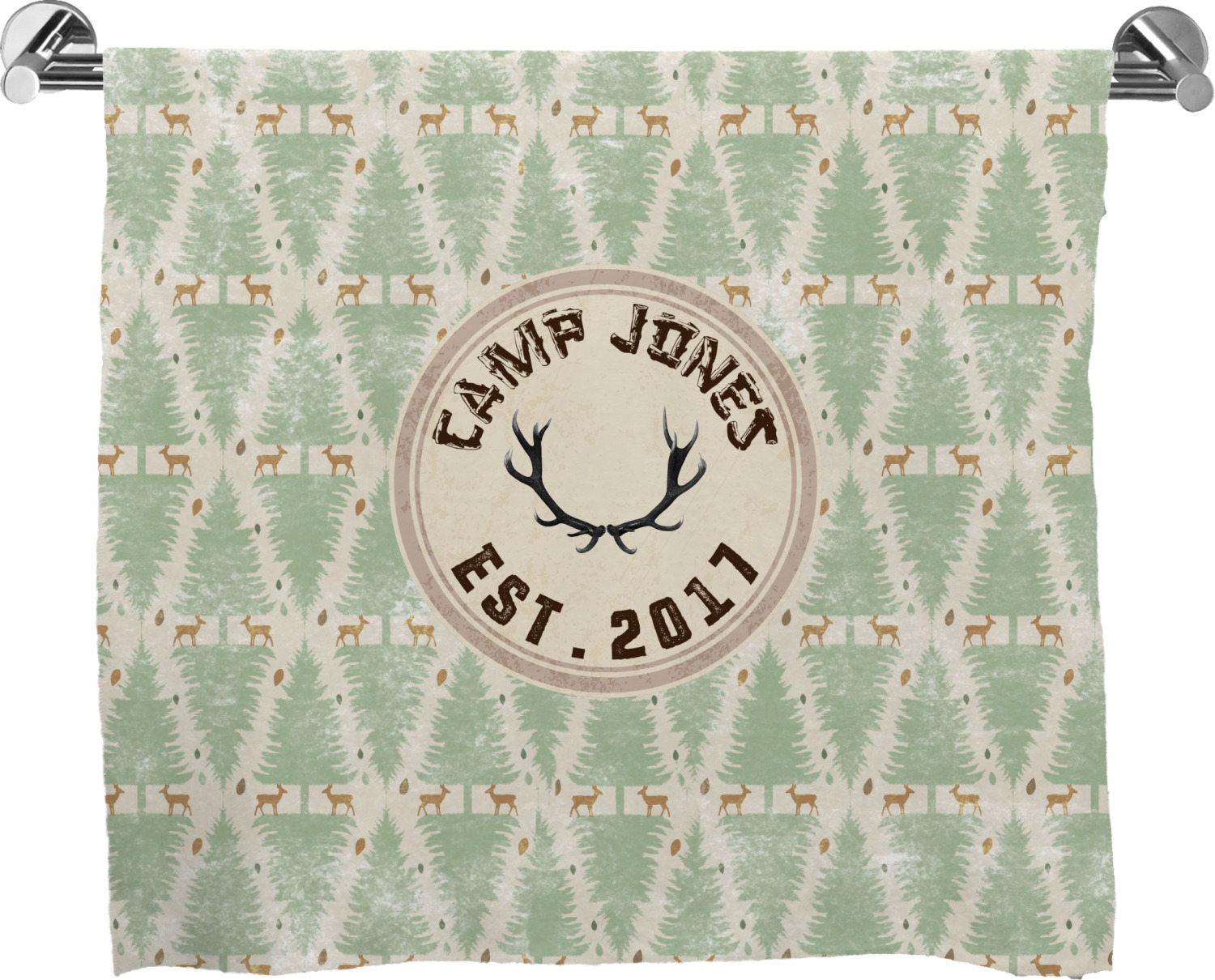 Custom Deer Bath Towel (Personalized) | YouCustomizeIt