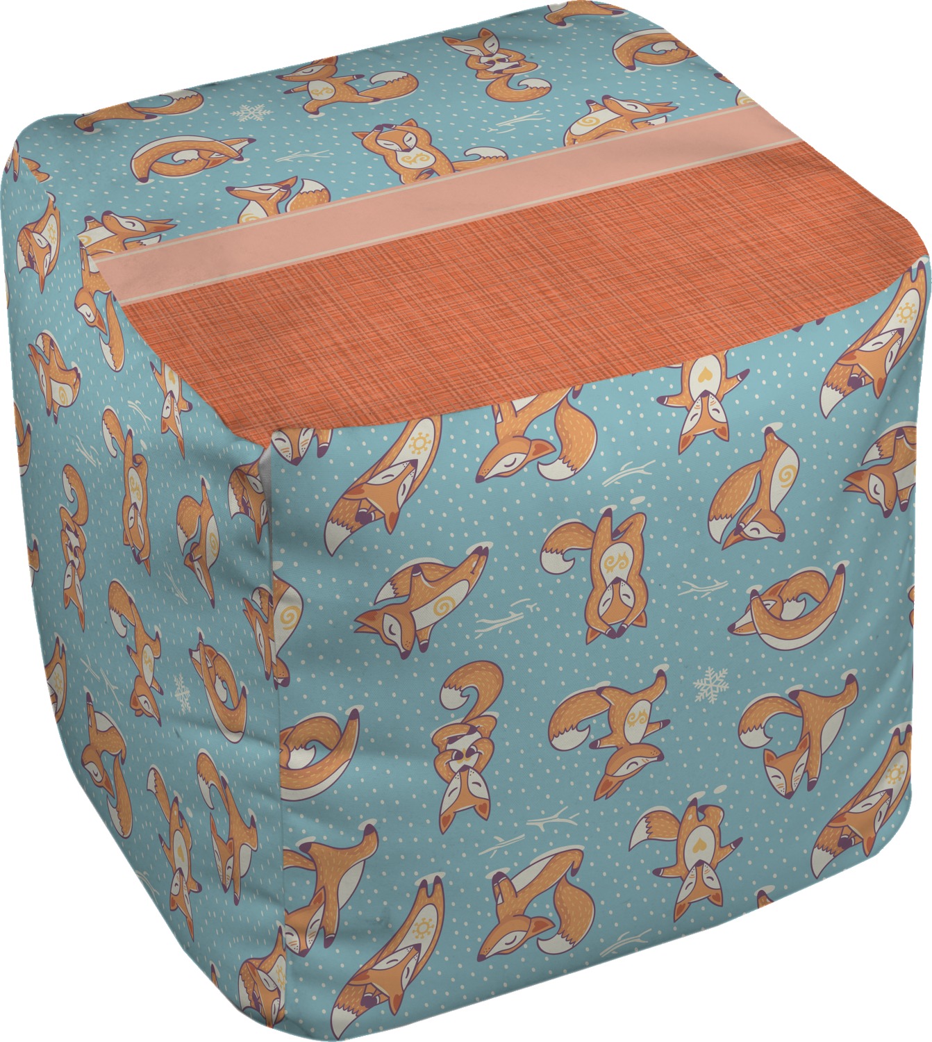 Custom Foxy Yoga Cube Pouf Ottoman - 13" (Personalized) | YouCustomizeIt