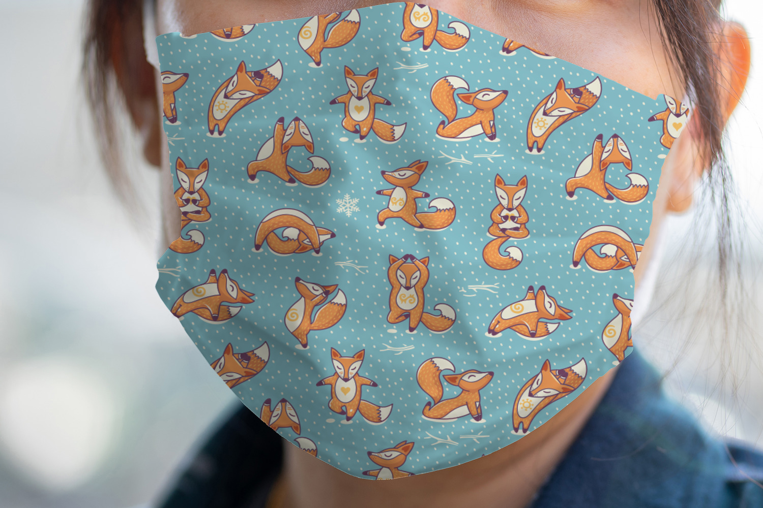 Foxy Yoga Face Mask Cover (Personalized) - YouCustomizeIt