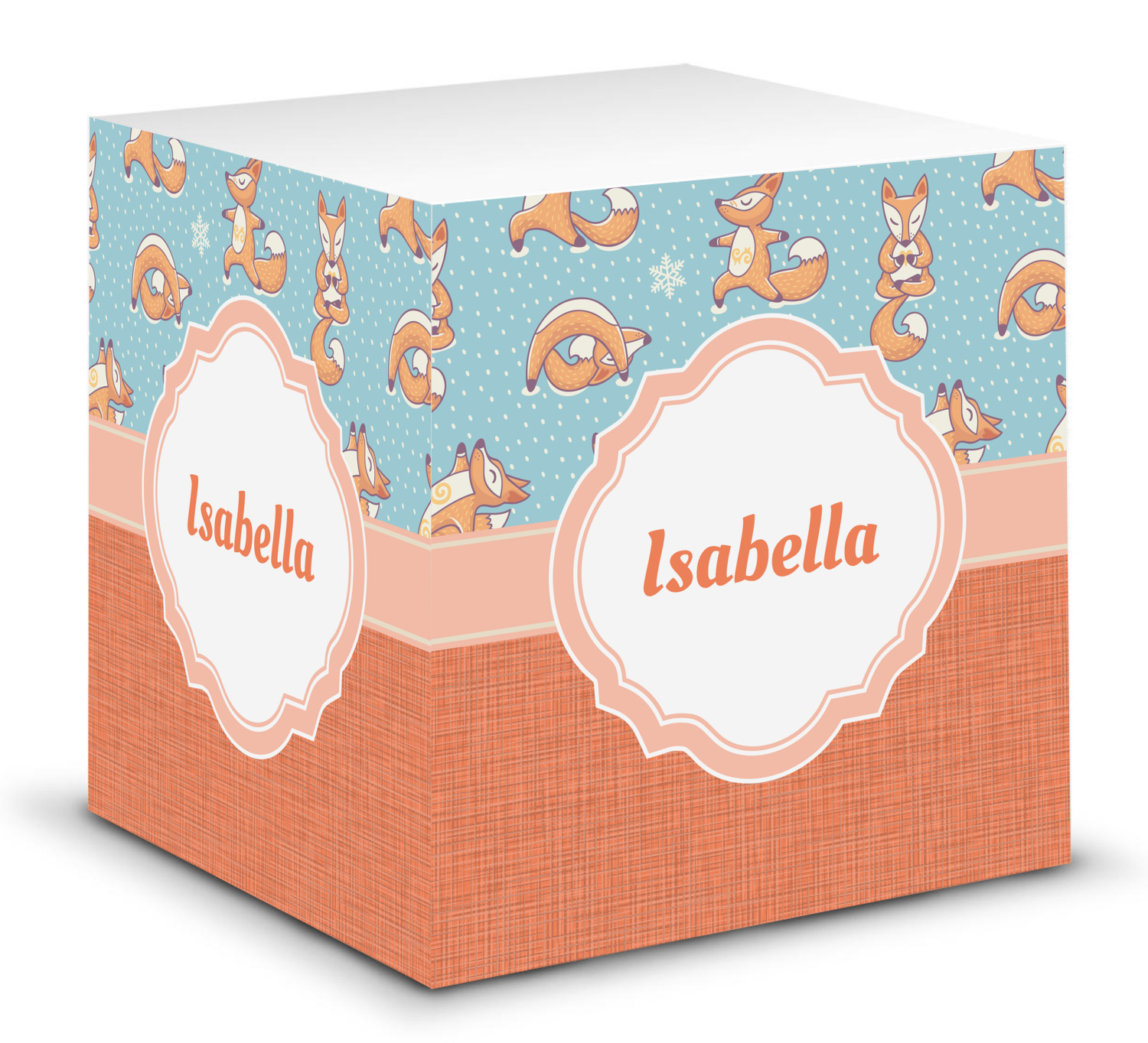 Custom Foxy Yoga Sticky Note Cube (Personalized) | YouCustomizeIt