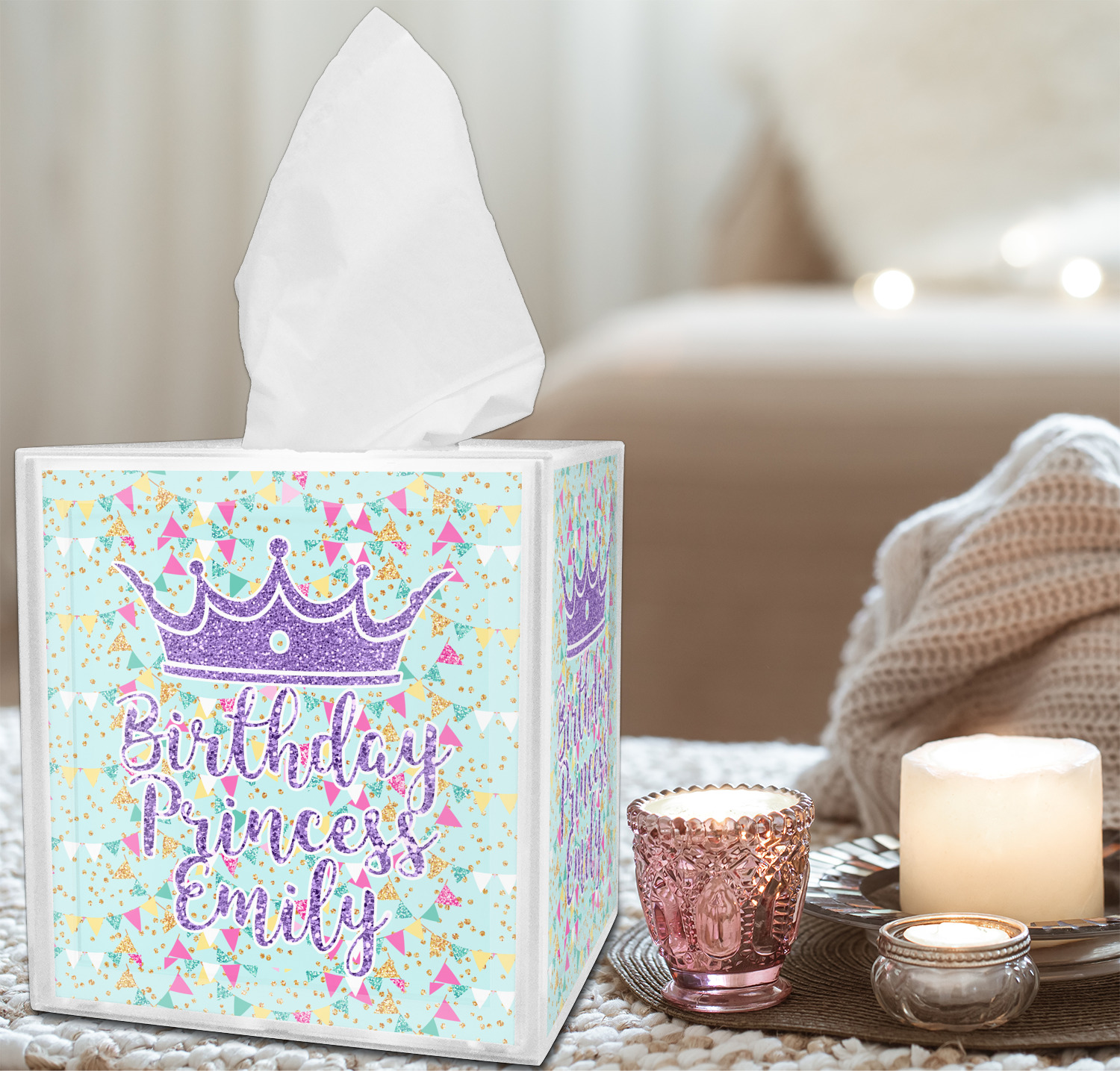 Birthday Princess Tissue Box Cover (Personalized) - YouCustomizeIt