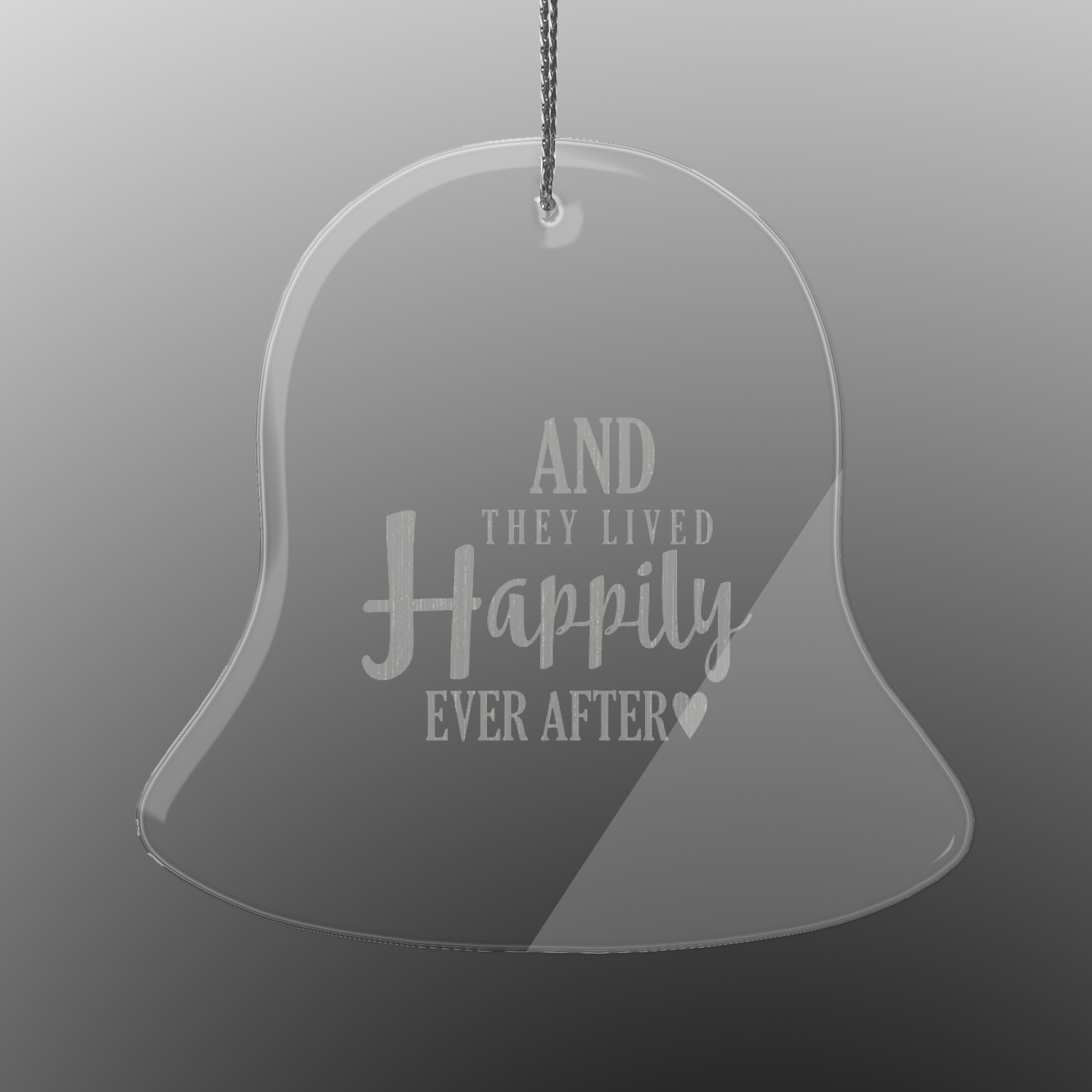 Custom Wedding Quotes and Sayings Engraved Glass Ornament | YouCustomizeIt