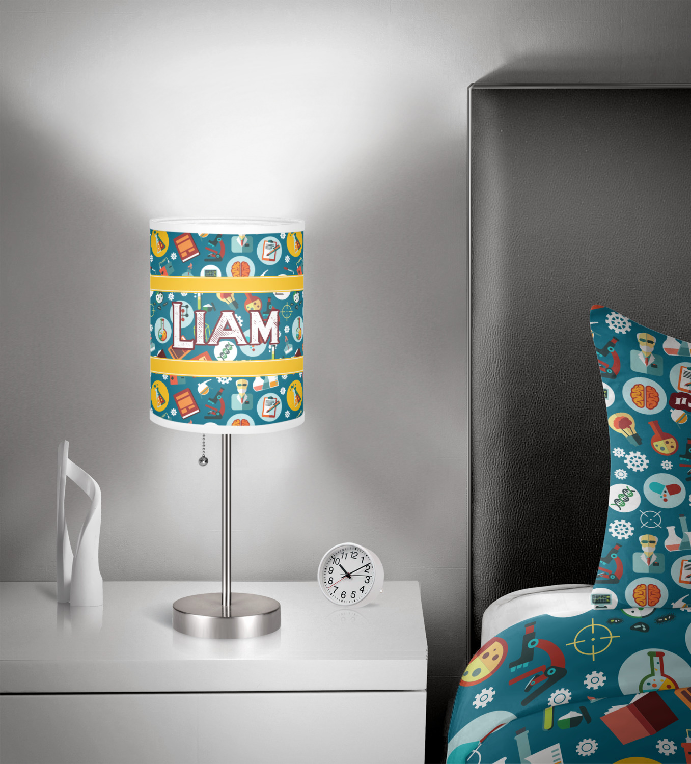 Custom Rocket Science 7" Drum Lamp with Shade (Personalized ...