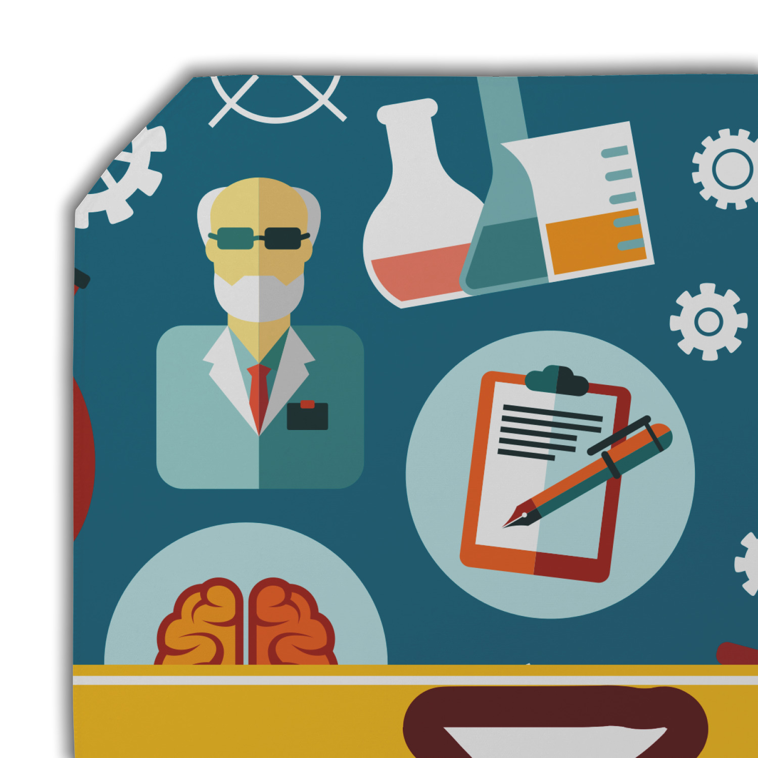 Custom Rocket Science Dining Table Mat - Octagon w/ Name or Text ...