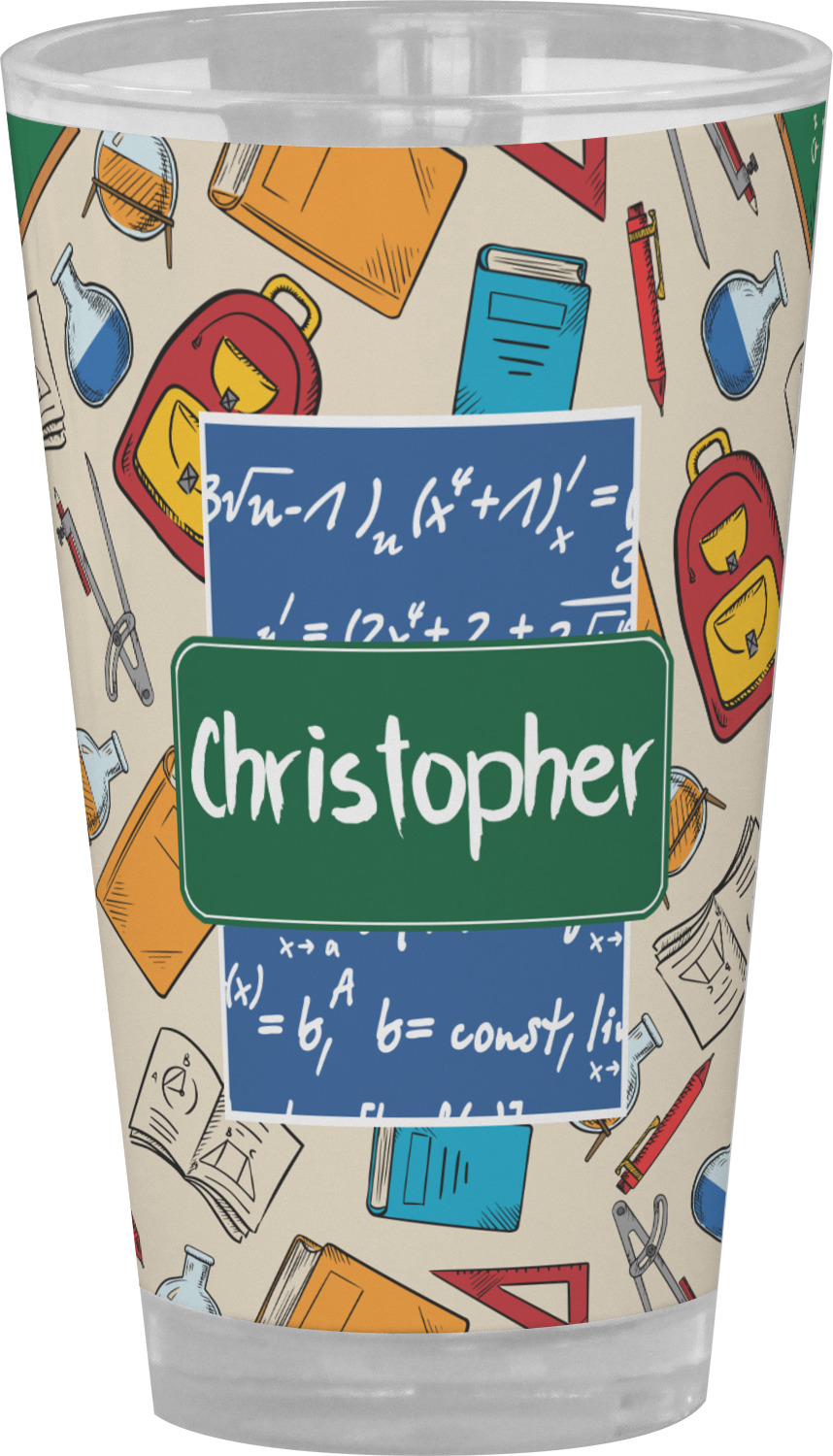 Math Lesson Pint Glass - Full Color (Personalized) - YouCustomizeIt