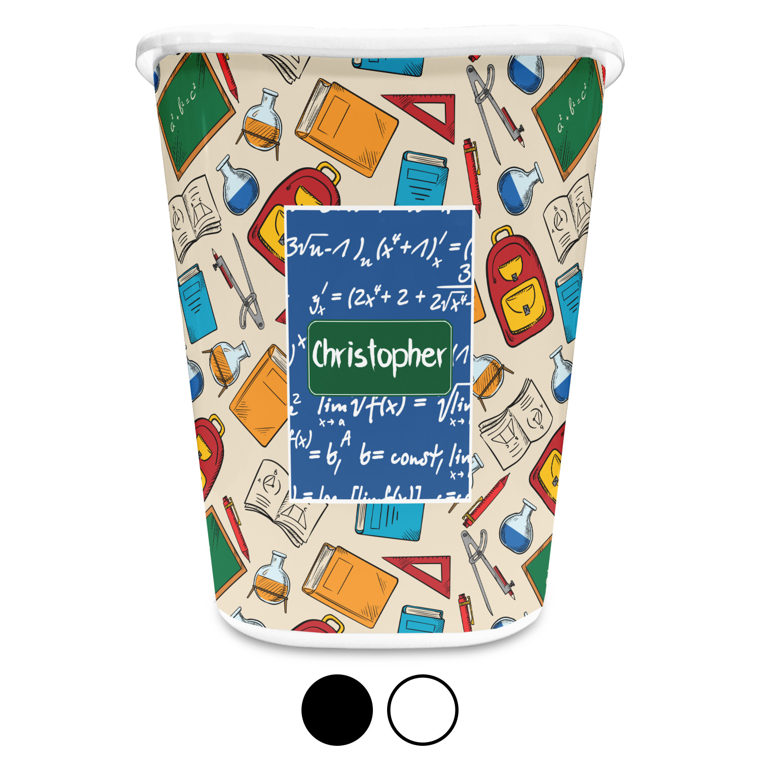 Math Lesson Waste Basket (Personalized) - YouCustomizeIt