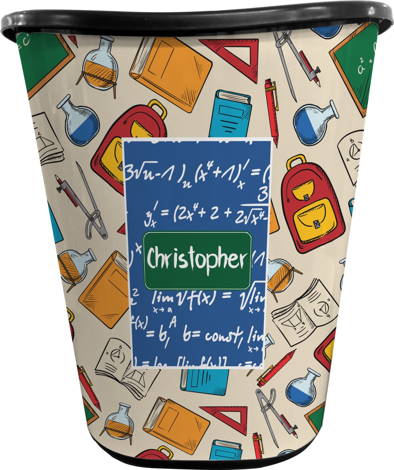 Math Lesson Waste Basket (Personalized) - YouCustomizeIt