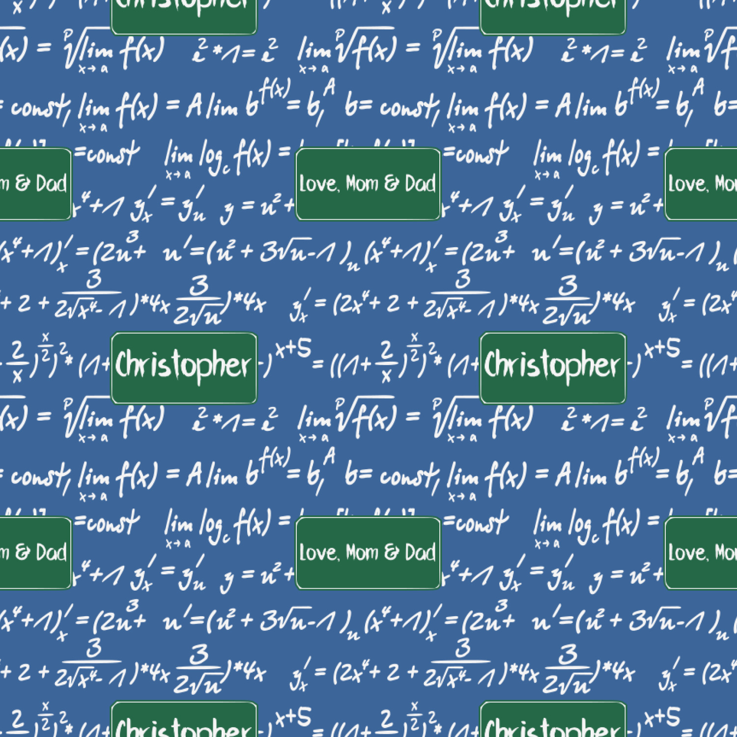 Math Lesson Wrapping Paper Roll - Small (Personalized) - YouCustomizeIt