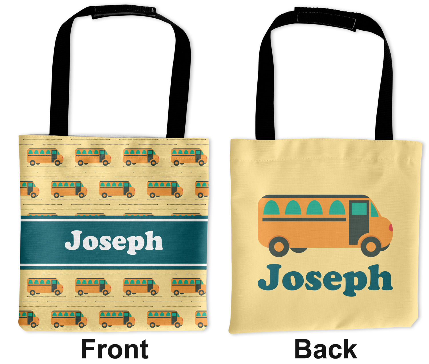 Custom School Bus Auto Back Seat Organizer Bag (Personalized ...