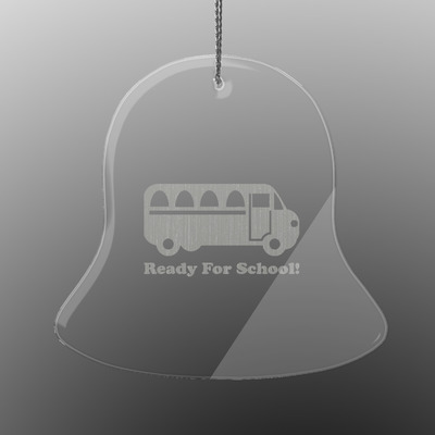 School Bus Engraved Glass Ornament (Personalized) - YouCustomizeIt