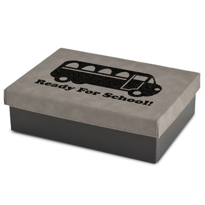 School Bus Gift Boxes w/ Engraved Leather Lid (Personalized ...