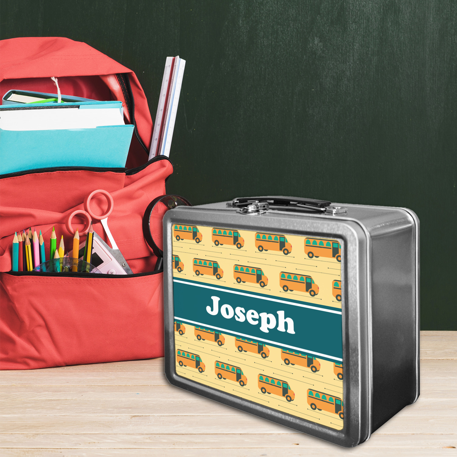 School Bus Lunch Box (Personalized) - YouCustomizeIt