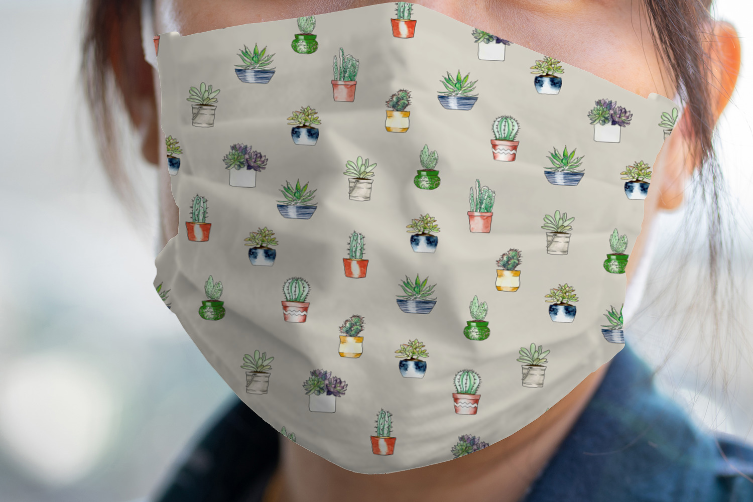 Cactus Face Mask Cover (Personalized) - YouCustomizeIt