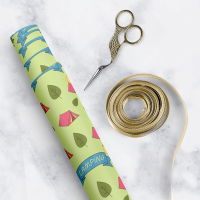 Custom Summer Camping Wrapping Paper (Personalized) | YouCustomizeIt