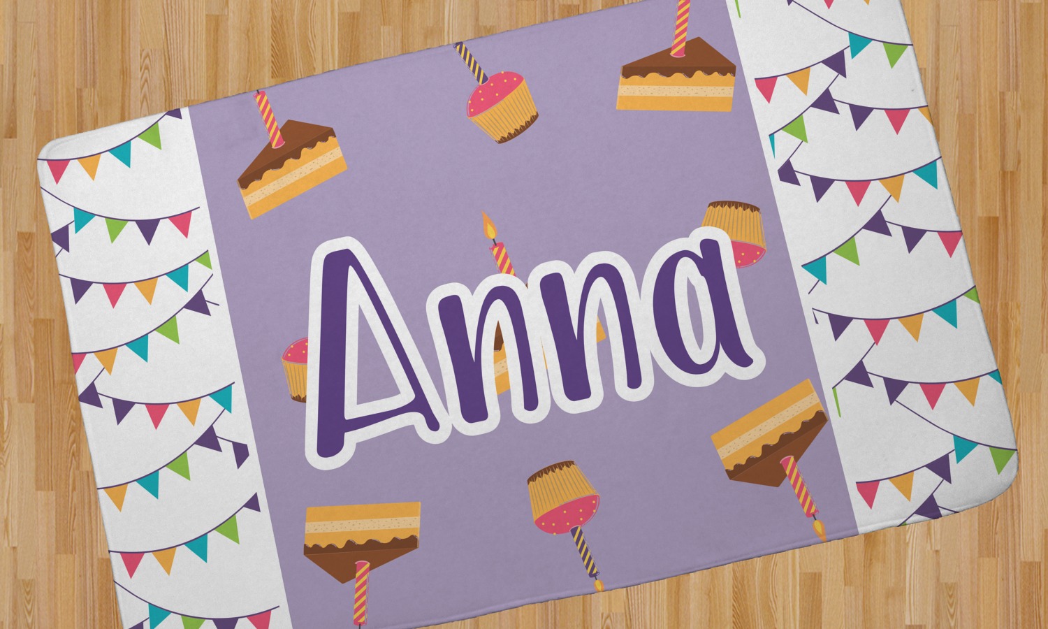 Happy Birthday Area Rug (Personalized) - YouCustomizeIt