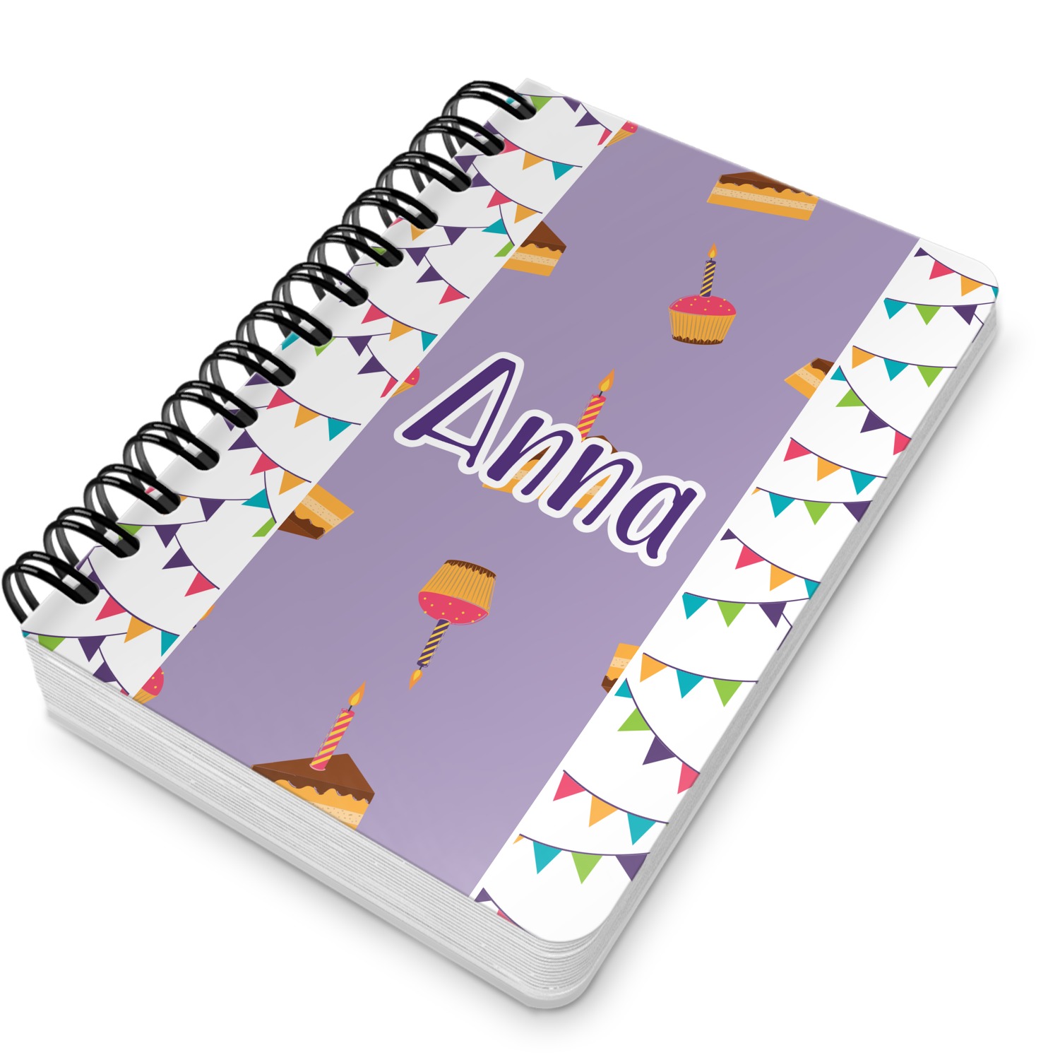 Happy Birthday Spiral Bound Notebook - 5x7 (Personalized) - YouCustomizeIt
