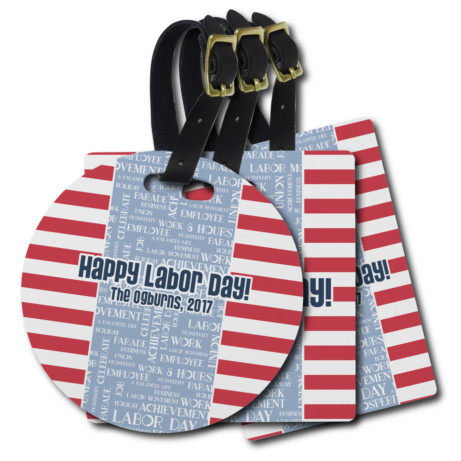 Custom Labor Day Plastic Luggage Tag (Personalized) | YouCustomizeIt
