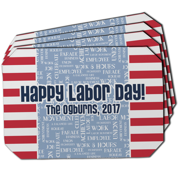 Custom Labor Day Dining Table Mat - Octagon w/ Name or Text ...