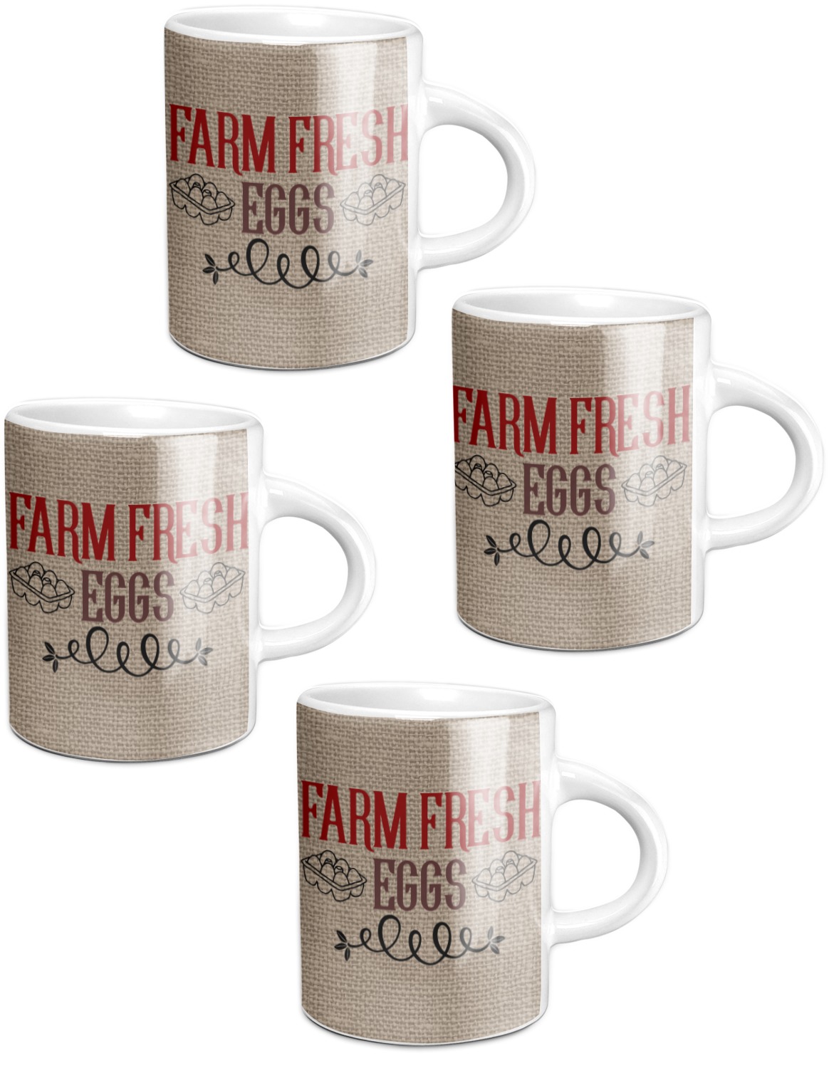 Farm Quotes Espresso Mugs - Set of 4 (Personalized) - YouCustomizeIt