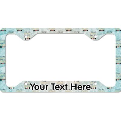 Custom Inspirational Quotes License Plate Frame | YouCustomizeIt