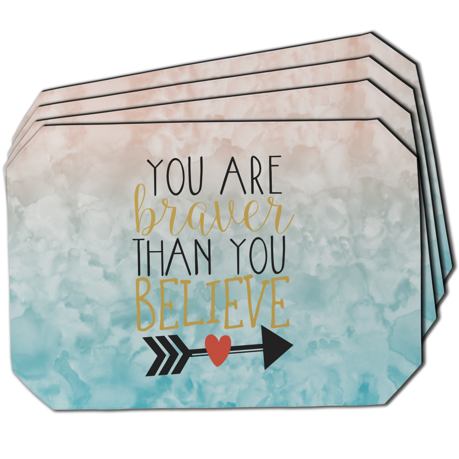 Custom Inspirational Quotes Dining Table Mat - Octagon | YouCustomizeIt