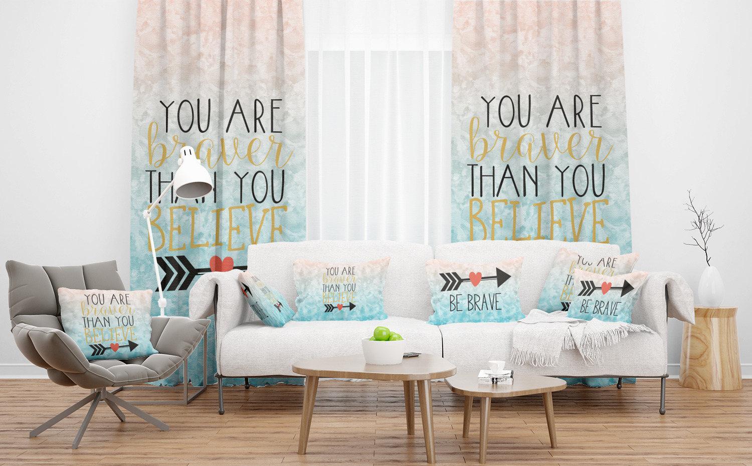 Inspirational Quotes Curtain - YouCustomizeIt