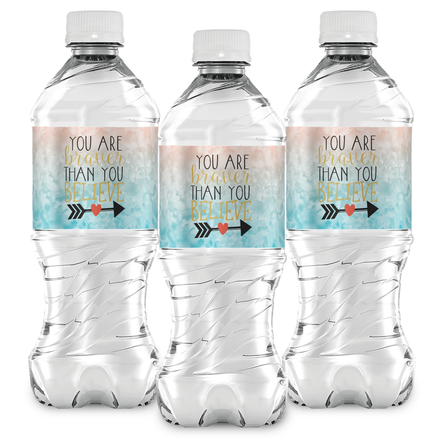 Custom Inspirational Quotes Water Bottle Labels - Custom Sized ...
