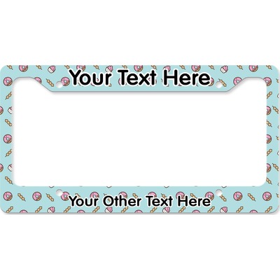 Custom Donuts License Plate Frame - Style B (Personalized) | YouCustomizeIt