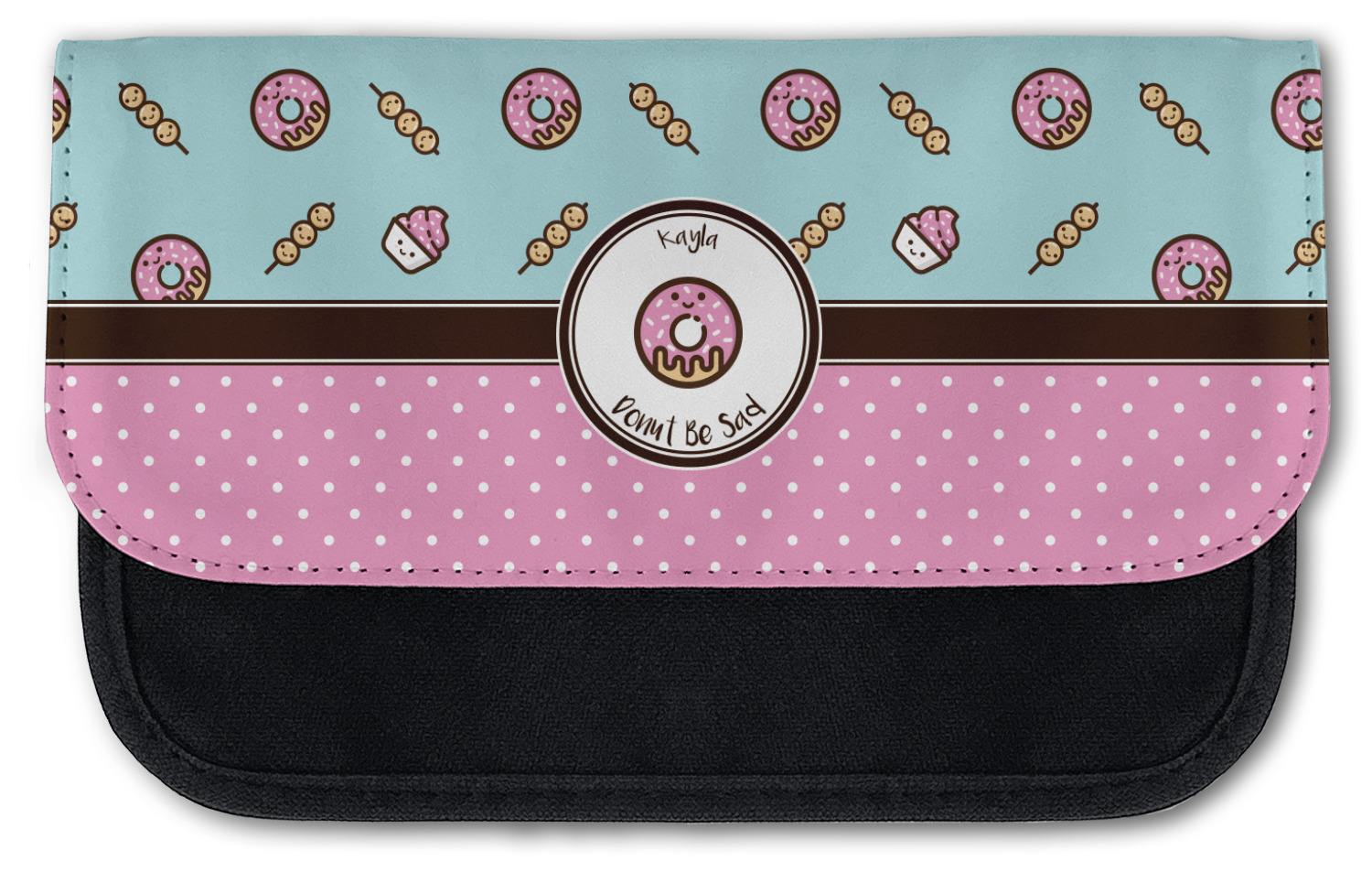 Custom Donuts Canvas Pencil Case w/ Name or Text | YouCustomizeIt