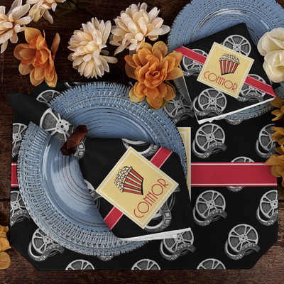 Custom Movie Theater Dining Table Mat - Octagon w/ Name or Text ...