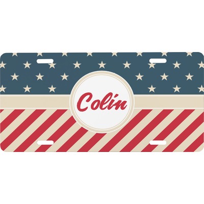 Stars and Stripes Front License Plate (Personalized) - YouCustomizeIt