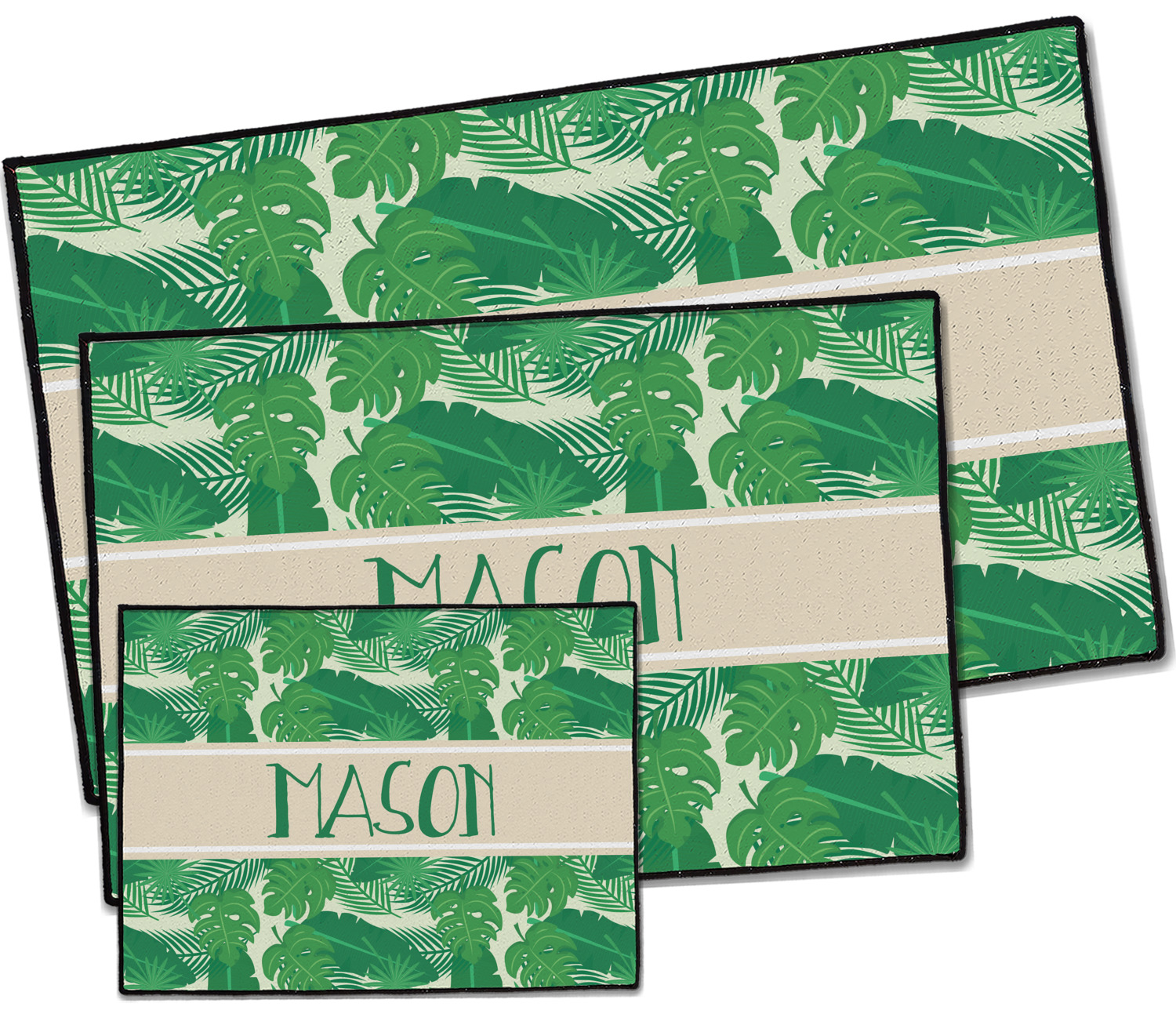 Tropical Leaves #2 Door Mat (Personalized) - YouCustomizeIt