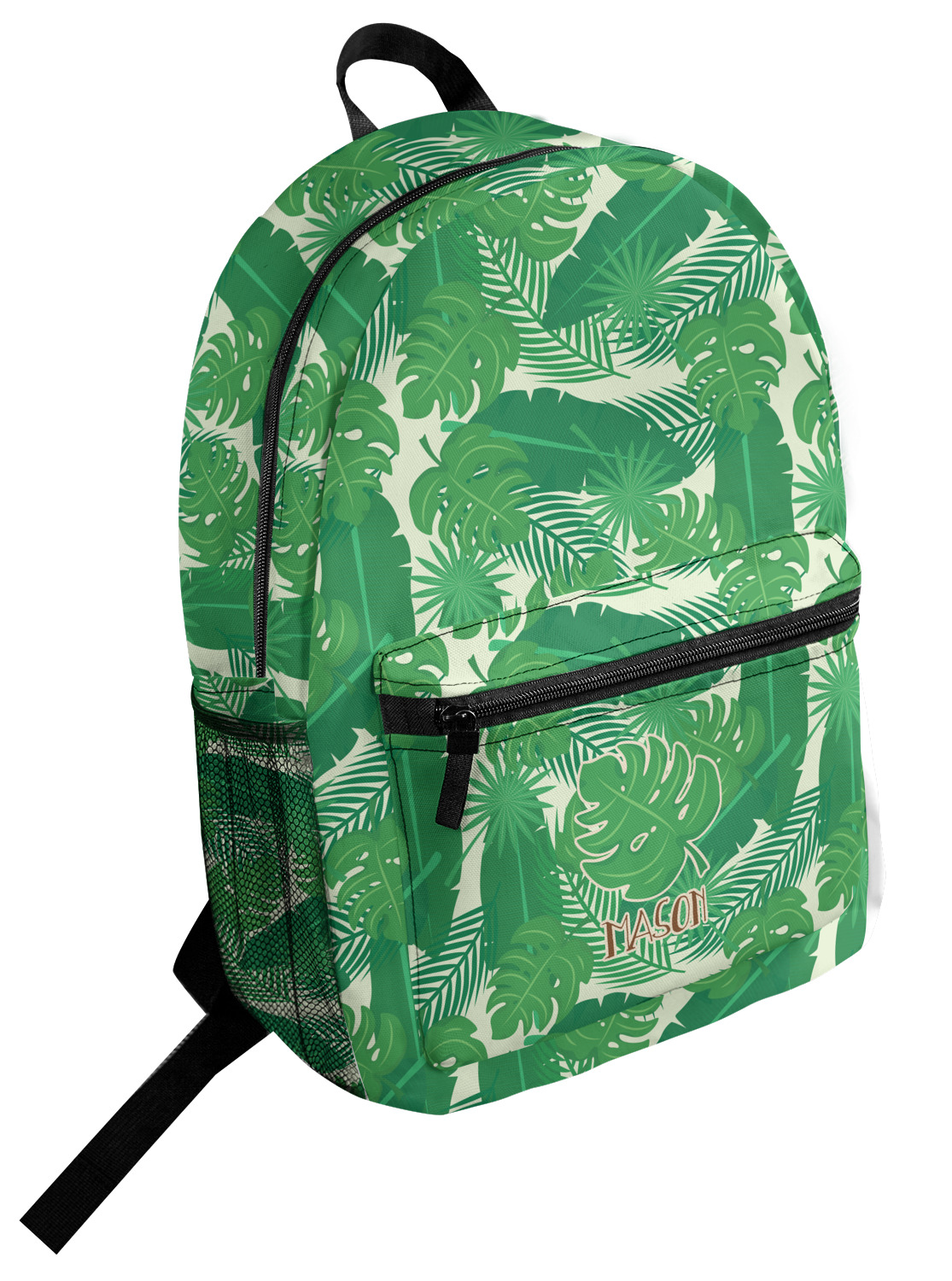 Tropical Leaves 2 Student Backpack (Personalized) - YouCustomizeIt