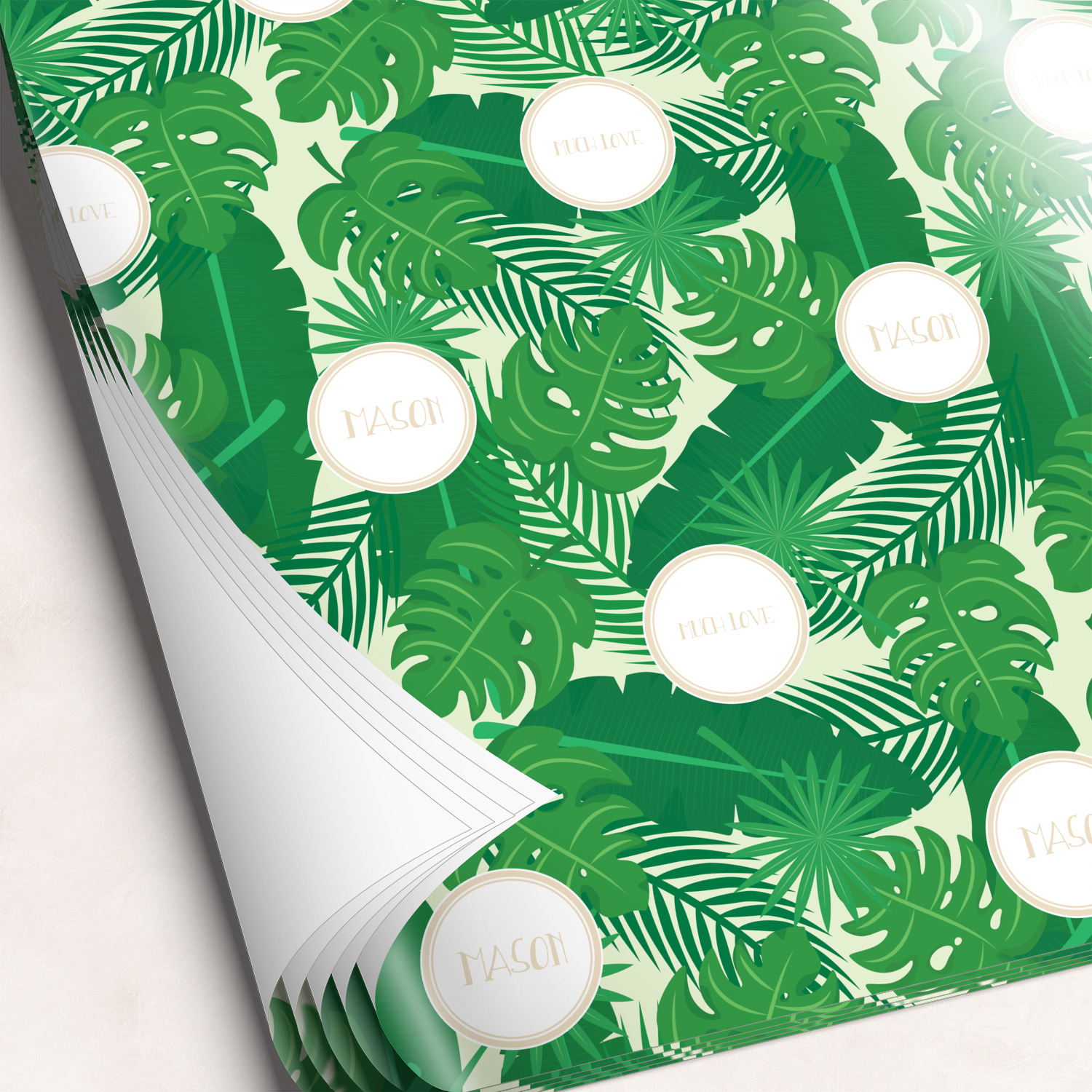 Tropical Leaves #2 Wrapping Paper (Personalized) - YouCustomizeIt