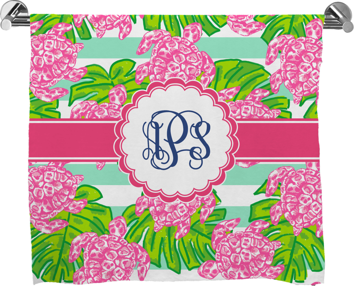 Custom Preppy Bath Towel (Personalized) | YouCustomizeIt