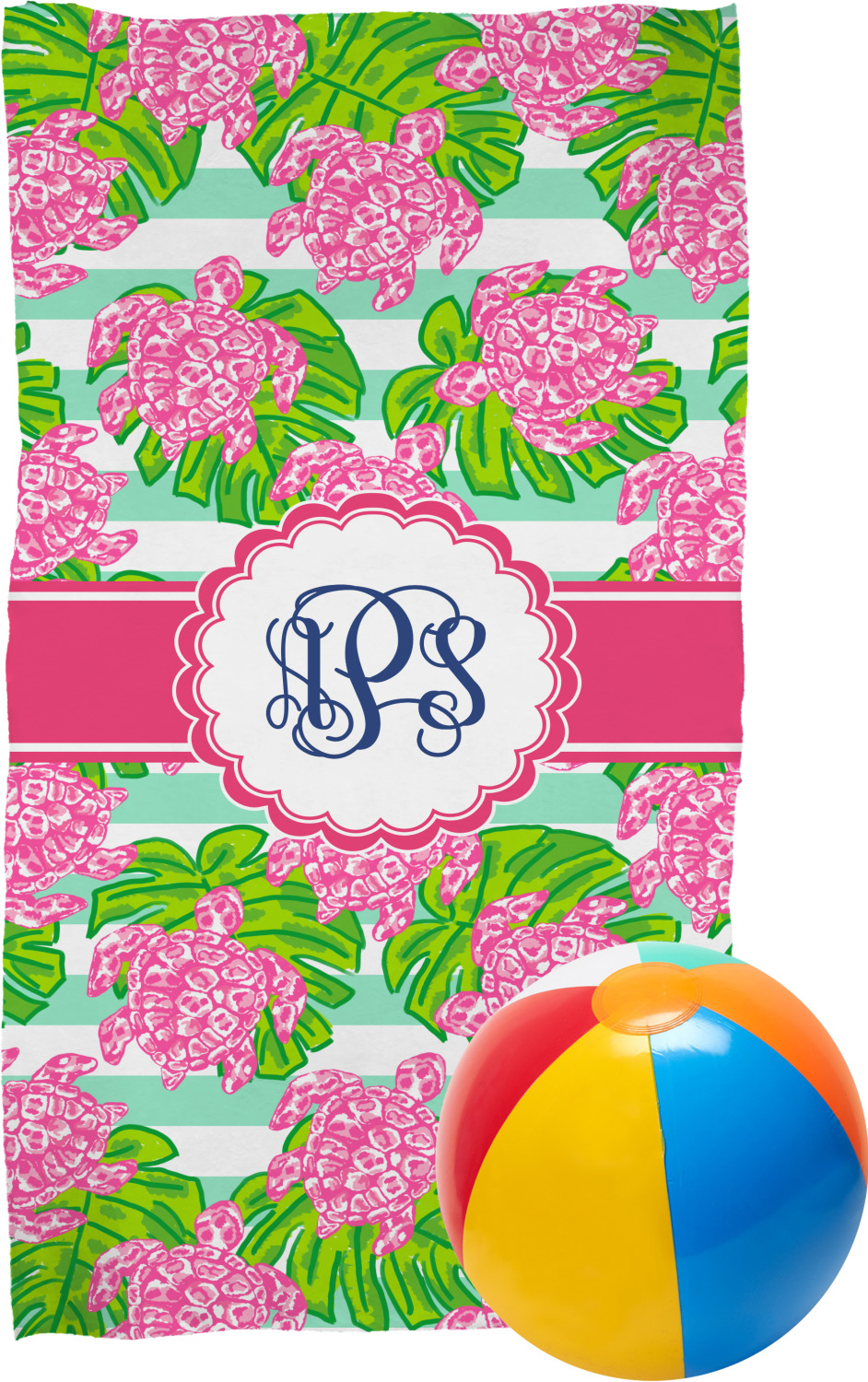 Preppy Beach Towel (Personalized) - YouCustomizeIt