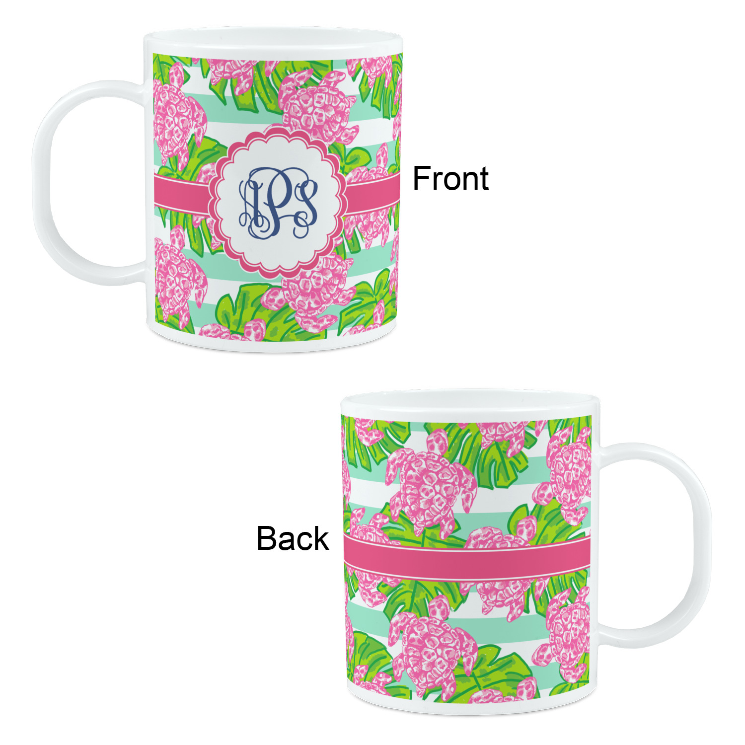 Preppy Plastic Kids Mug (Personalized) - YouCustomizeIt
