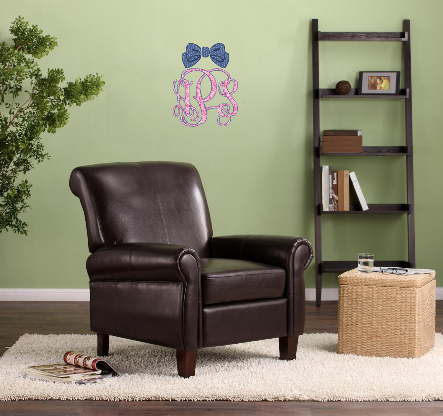 Custom Preppy Monogram Decal - Custom Sizes (Personalized) | YouCustomizeIt