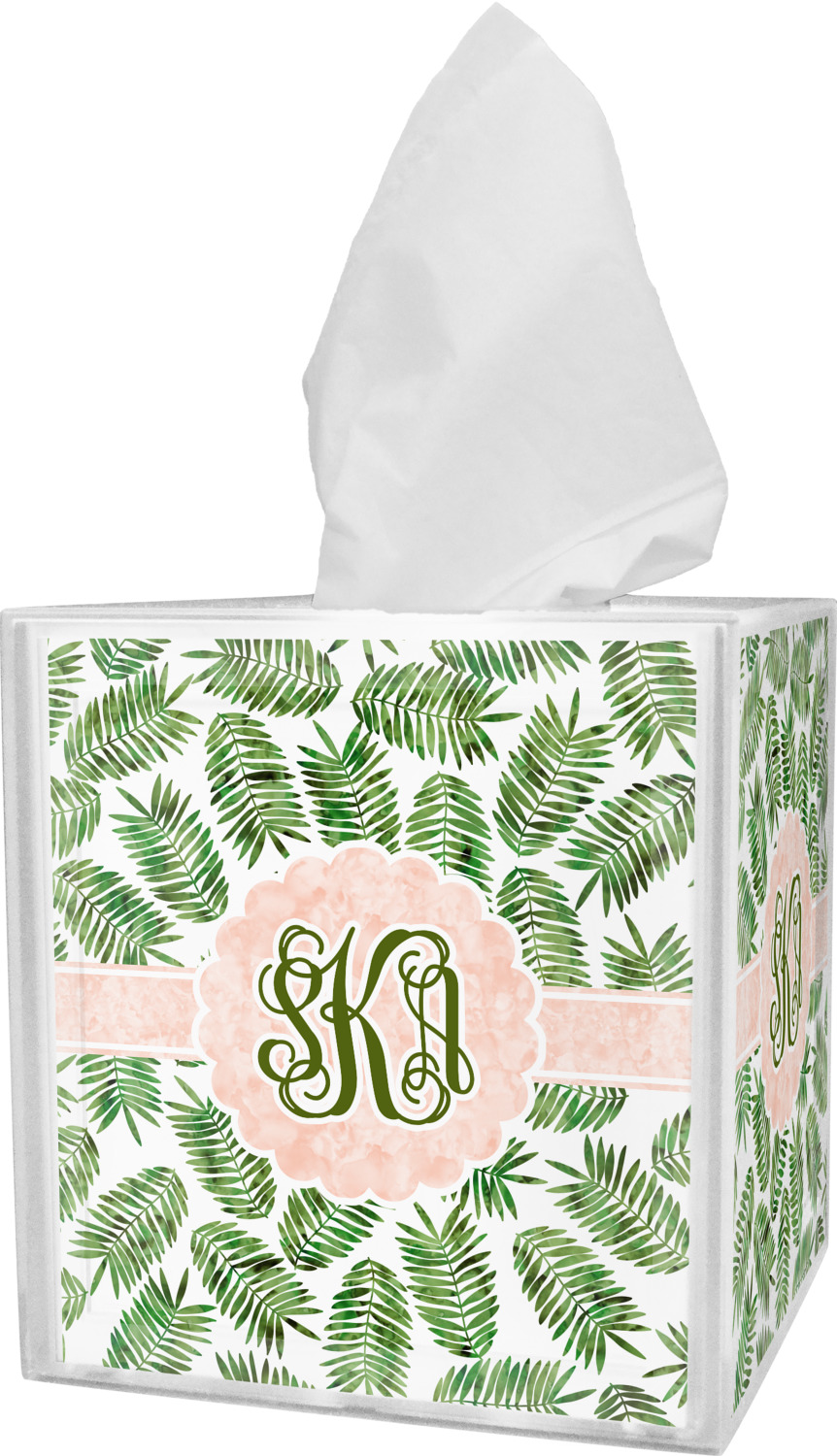 Tropical Green Leaves Tissue Box Cover Home & Living Bathroom Décor ...