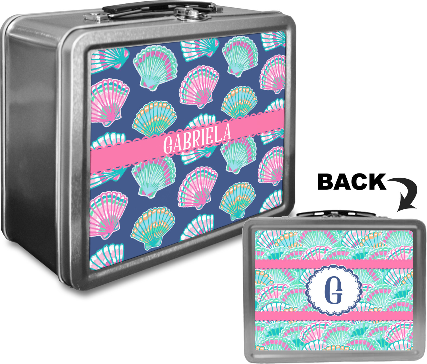 Preppy Sea Shells Lunch Box (Personalized) - YouCustomizeIt