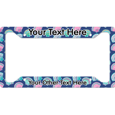Custom Preppy Sea Shells License Plate Frame - Style A (Personalized ...