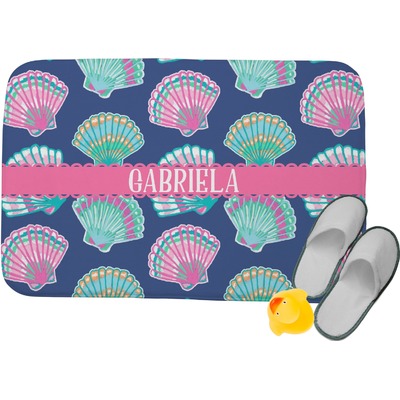 Preppy Sea Shells Memory Foam Bath Mat (Personalized) - YouCustomizeIt
