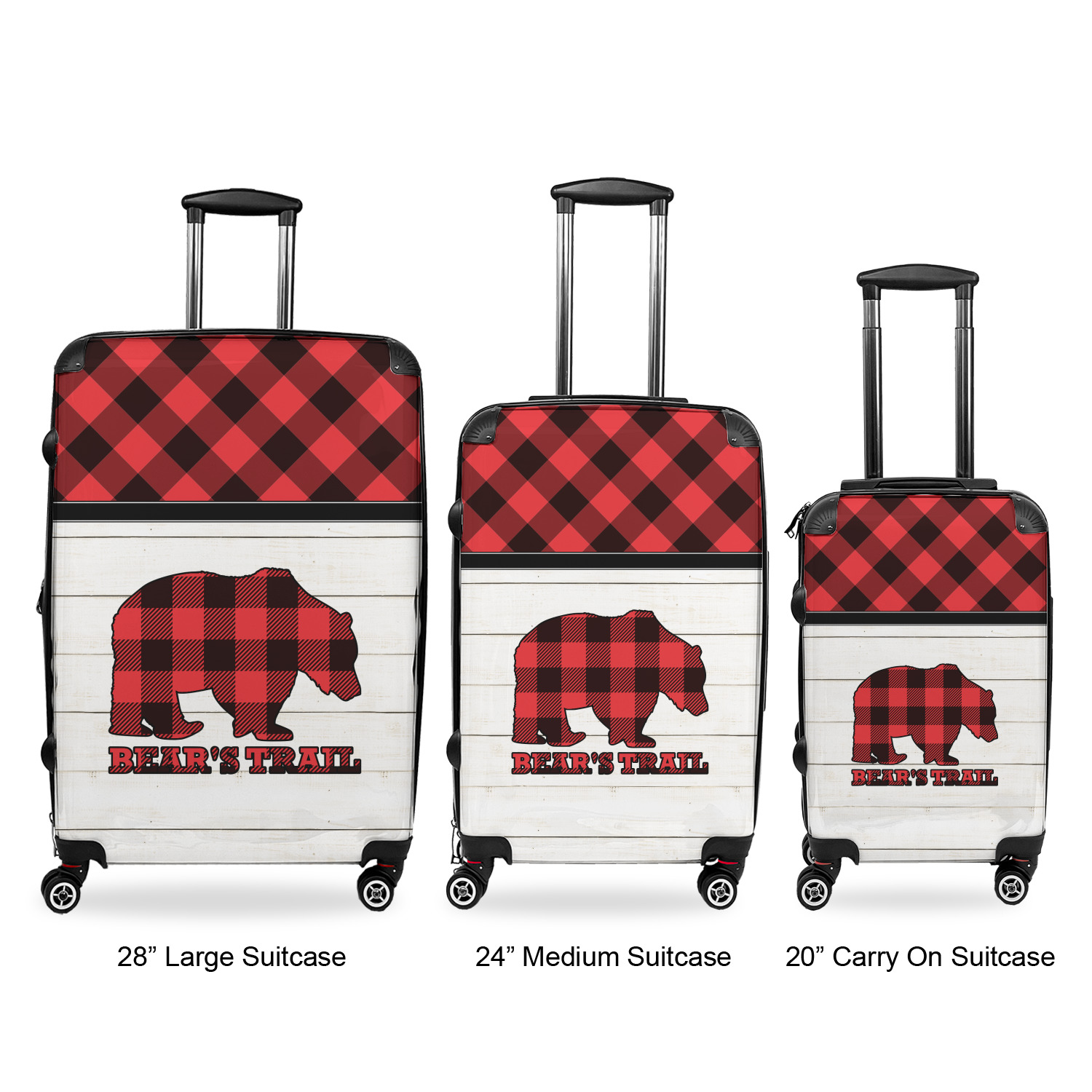 Lumberjack Plaid Suitcase (Personalized) - YouCustomizeIt