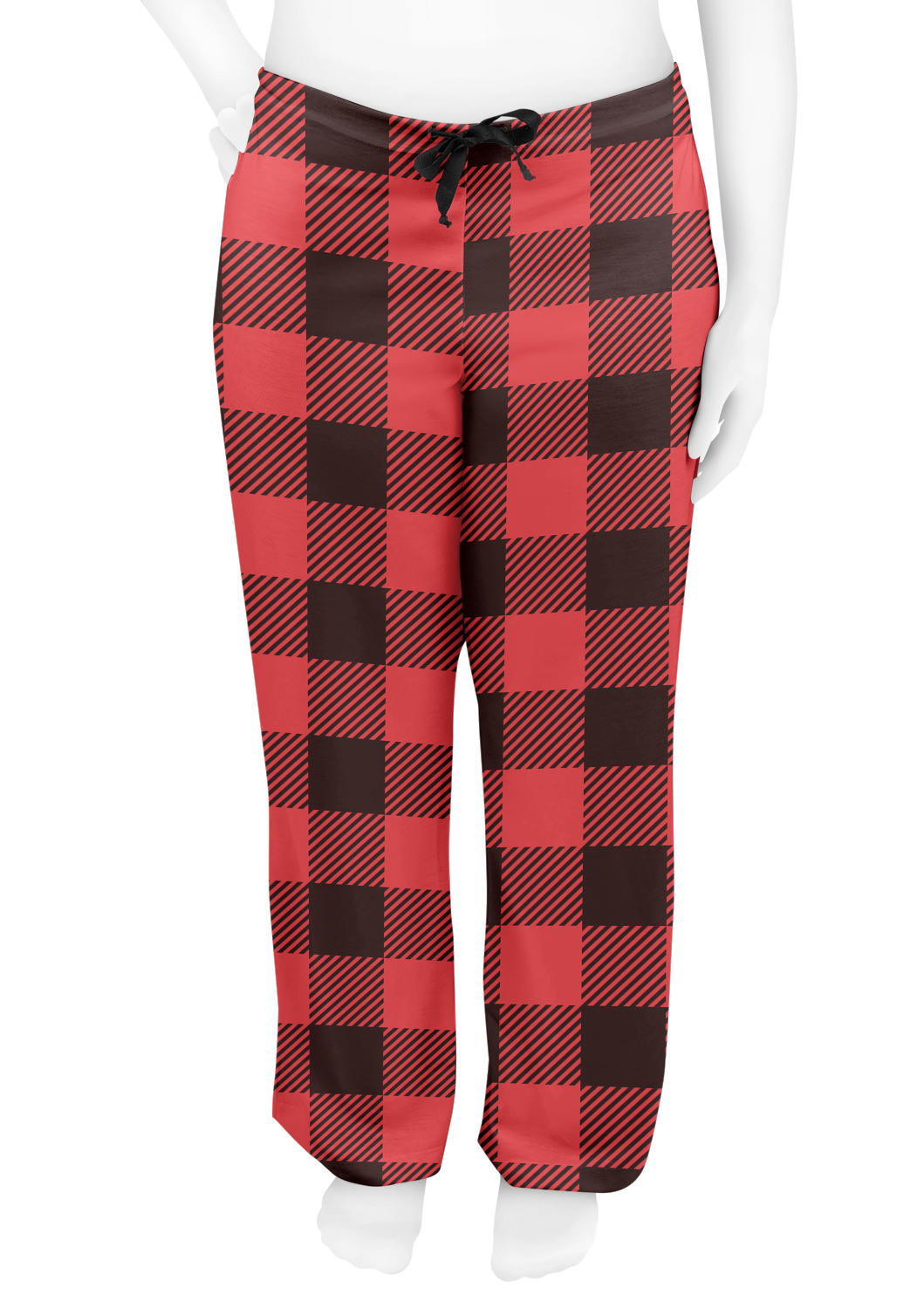 Lumberjack Plaid Womens Pajama Pants - XL (Personalized) - YouCustomizeIt