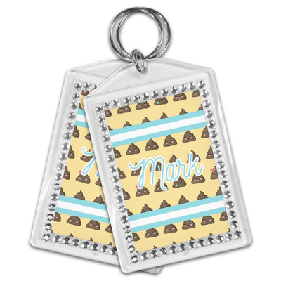 Poop Emoji Bling Keychain (Personalized) - YouCustomizeIt