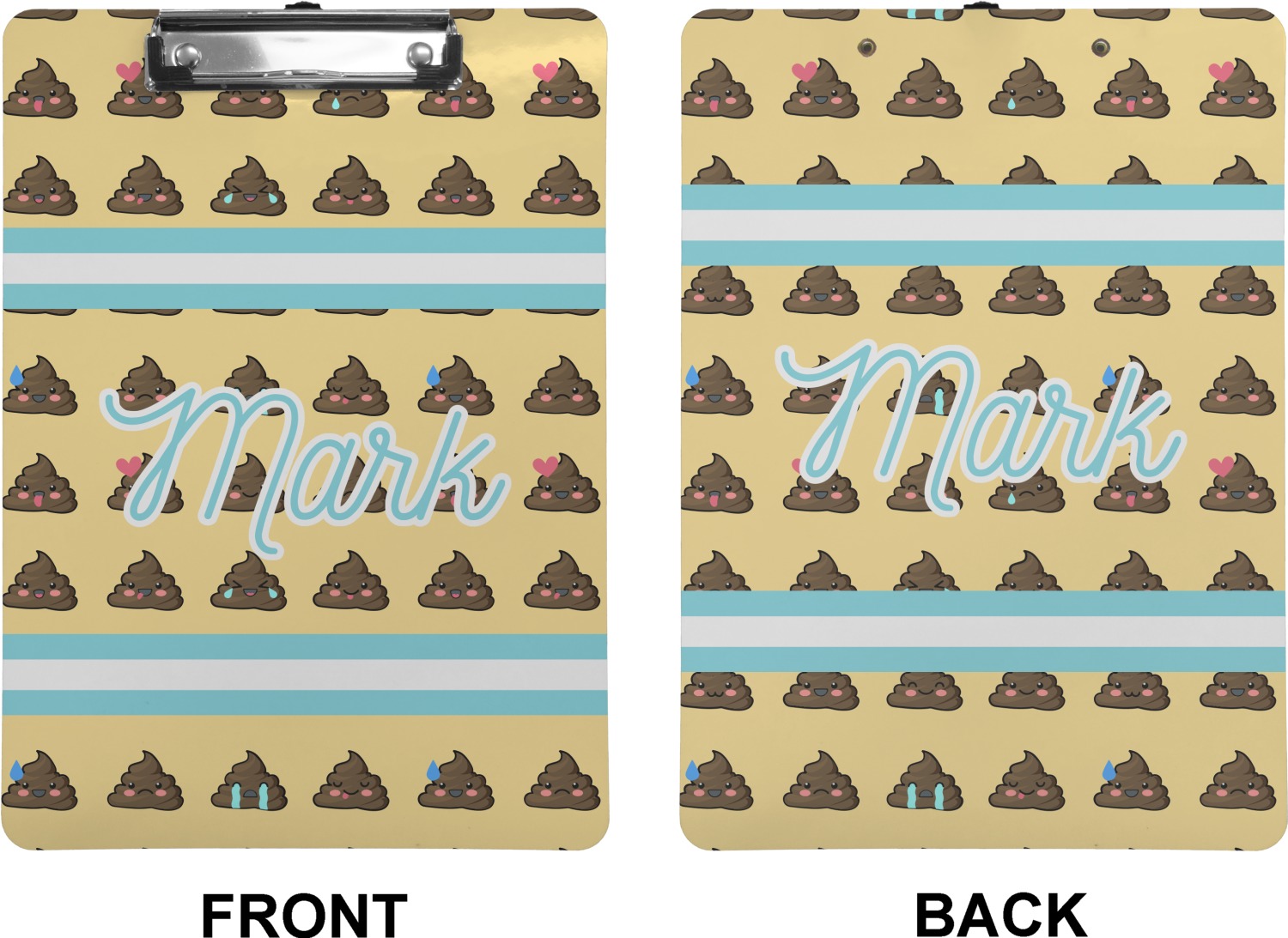 Poop Emoji Clipboard (Personalized) - YouCustomizeIt