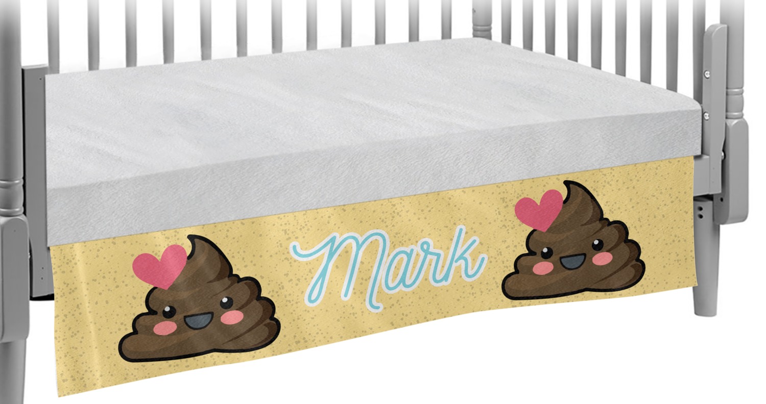 Poop Emoji Crib Skirt (Personalized) - YouCustomizeIt